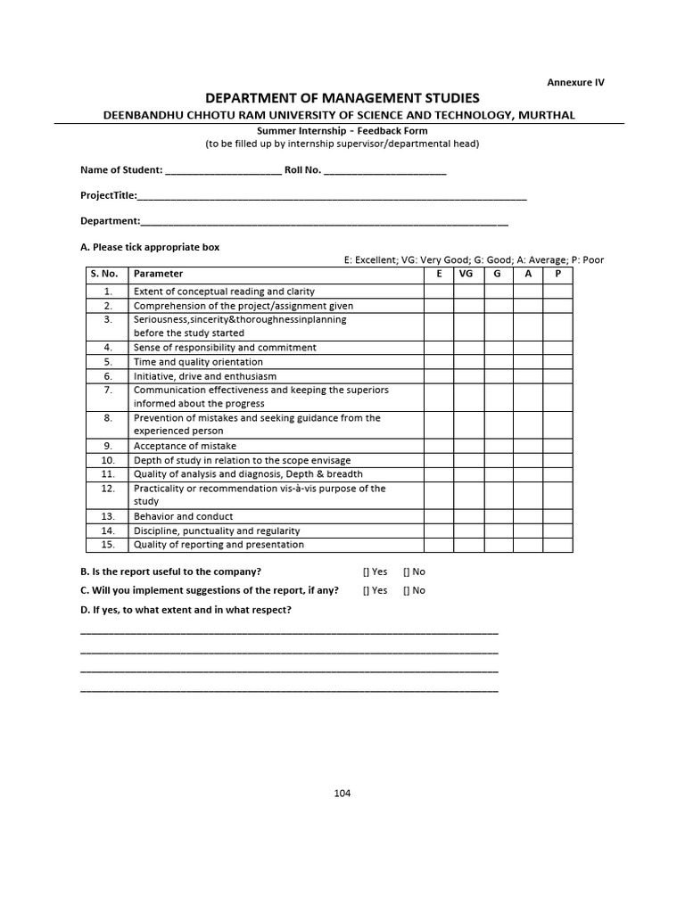 Internship Declaration | PDF