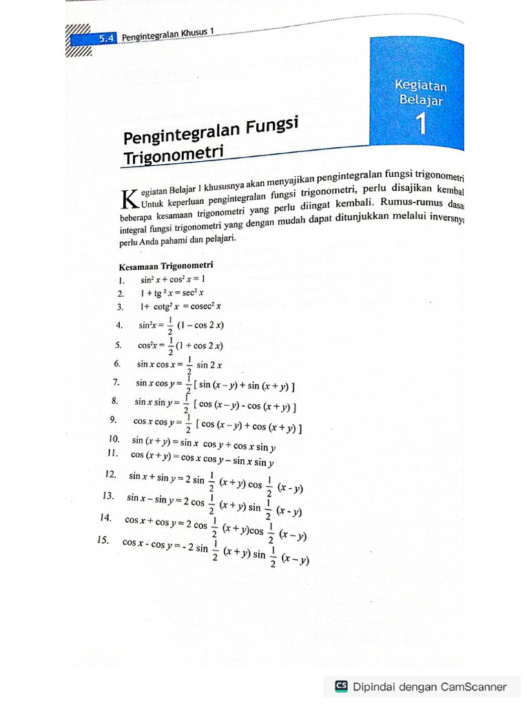 Pengintegralan Trigono Sofi | PDF