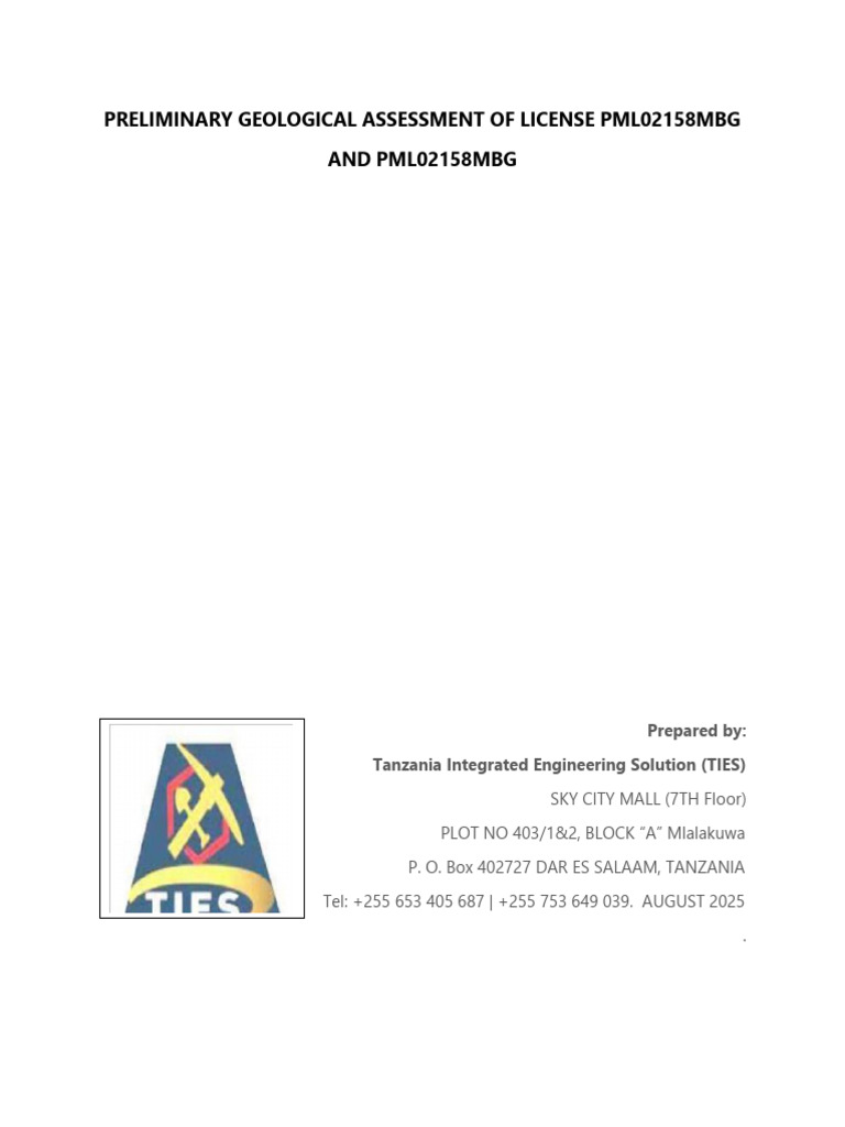 Geological Assessment of PML02158MBG | PDF | Granite | Minerals