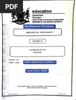 2024 Grade 12 Maths June Paper 2 | PDF