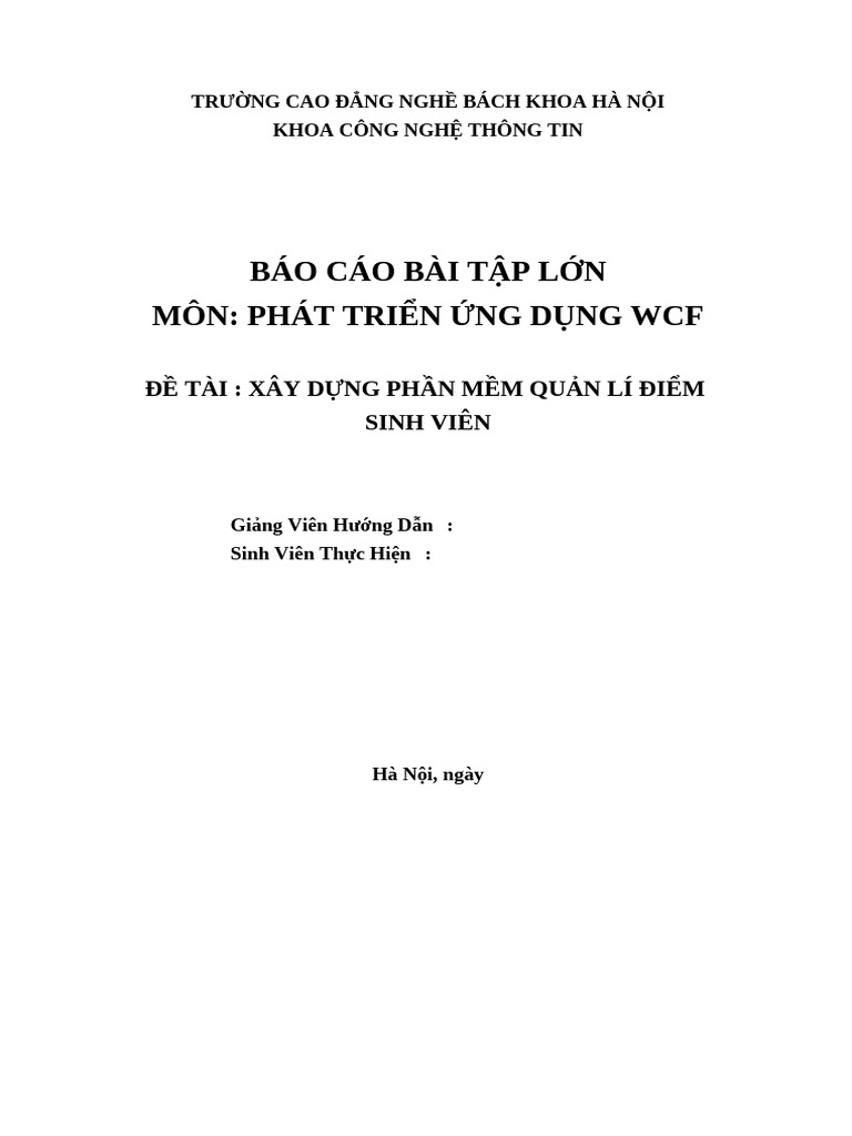 Báo Cáo Word | PDF