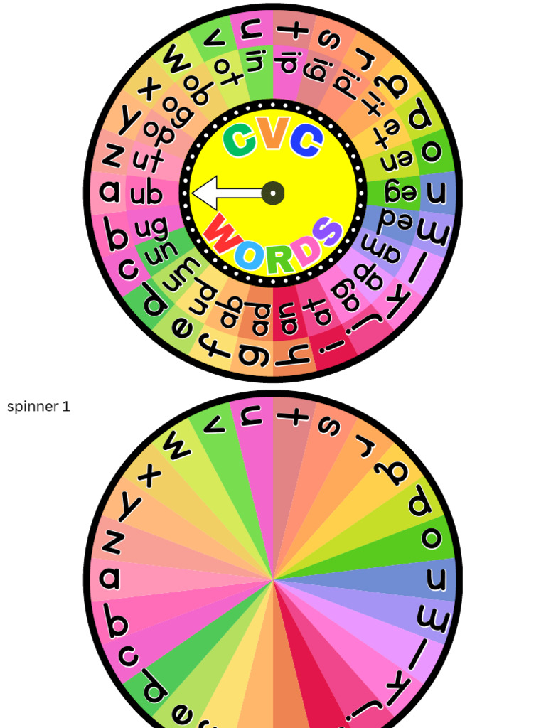 Cvc Words Spinners-1 | PDF