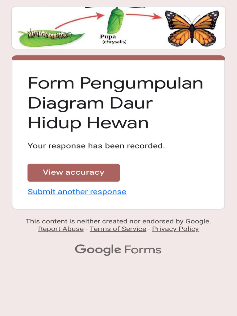 Form Pengumpulan Diagram Daur Hidup Hewan | PDF