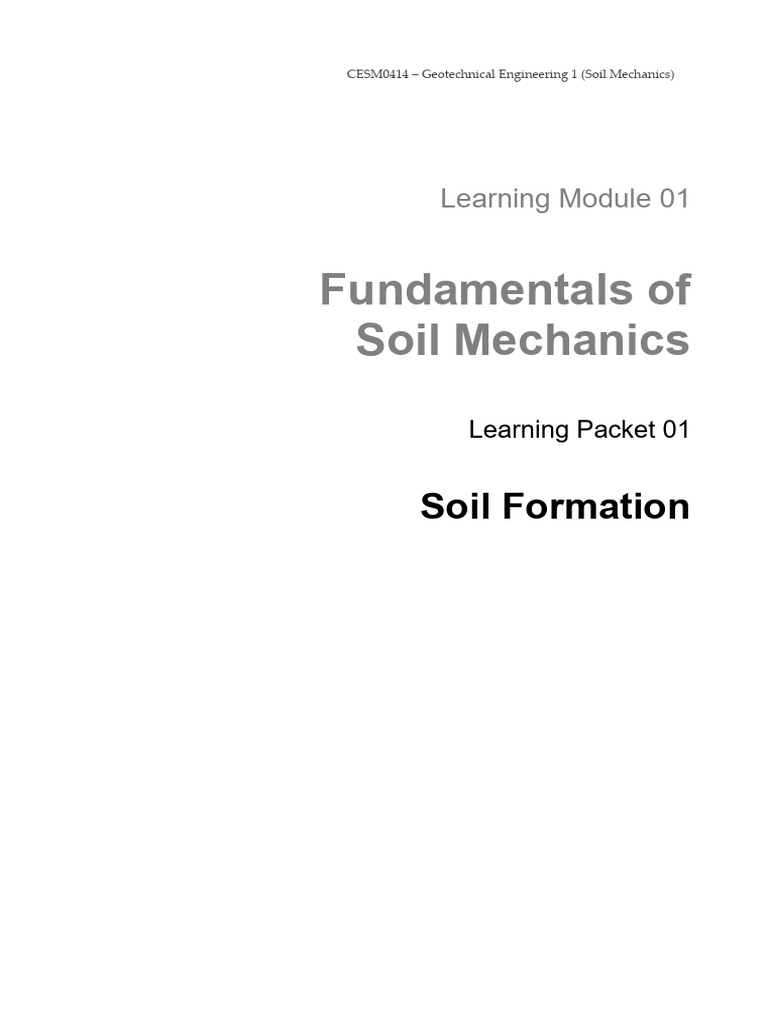 CESM0414 - LM01 - Soil Formation | PDF | Rock (Geology) | Sedimentary Rock