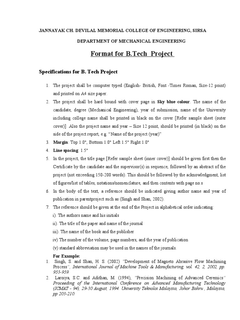 Project Report Format | PDF | Resource | Machining