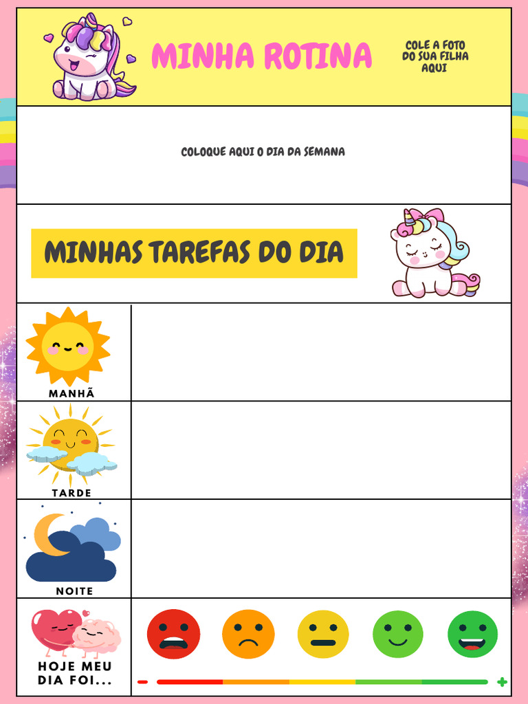 Tabela de Rotina Meninas | PDF