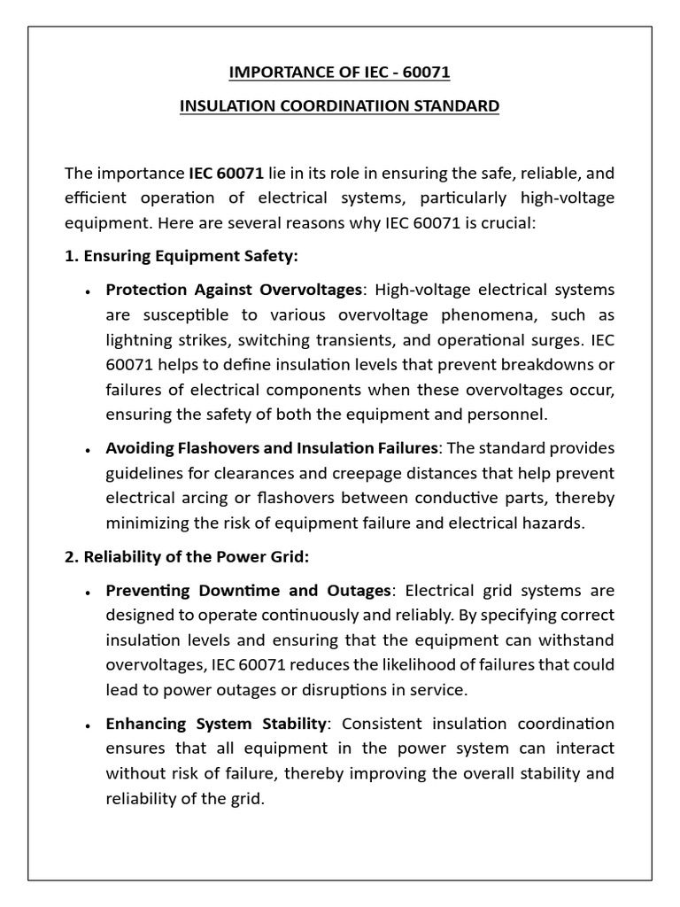 Importance of Iec 60071 1746851818 | PDF | Insulator (Electricity ...