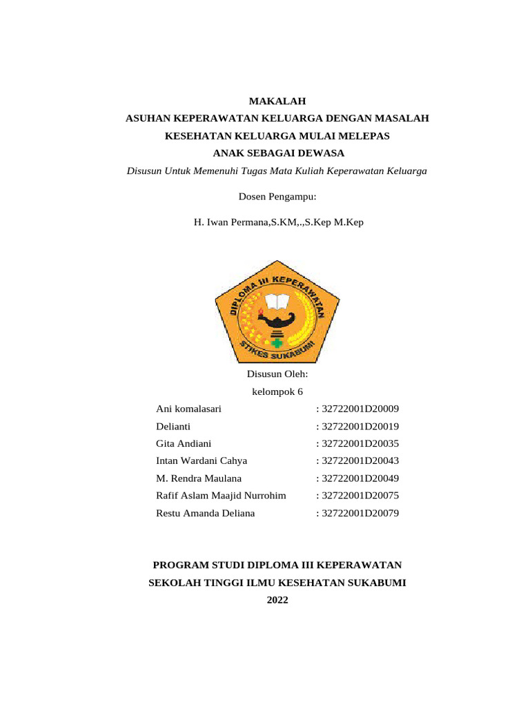 ASKEP Keluarga Mulai Melepas Anak Sebagai Dewasa | PDF
