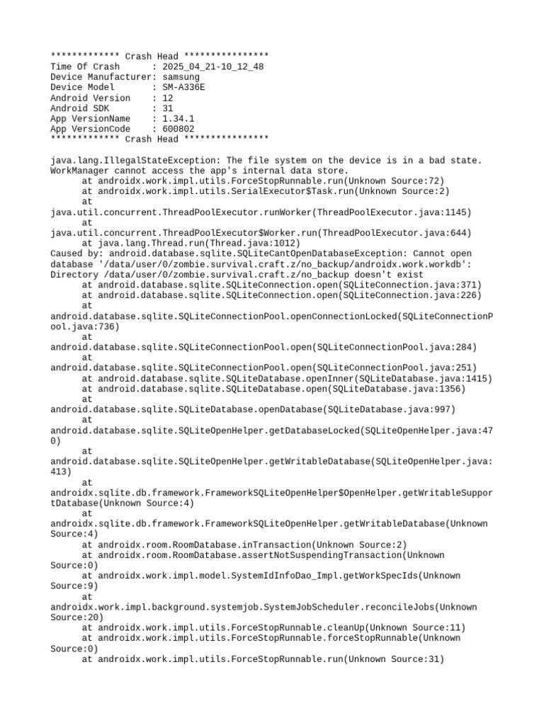 Mod Menu Crash 2025 04 21-10 12 48 | PDF | Java (Programming Language) | Android (Operating System)