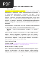 Hypothesis Testing - Lecture Notes | PDF | Science & Mathematics