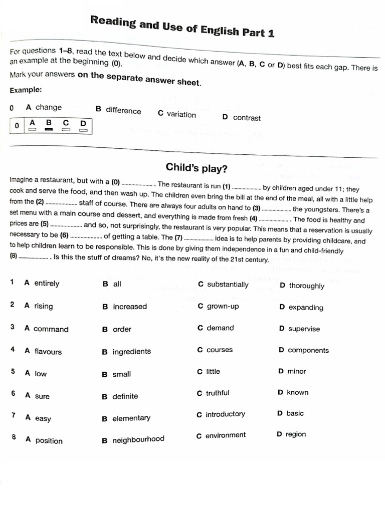 FCE Text 1 | PDF