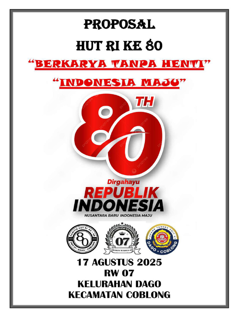 Cover Proposal Hut Ri 80 | PDF