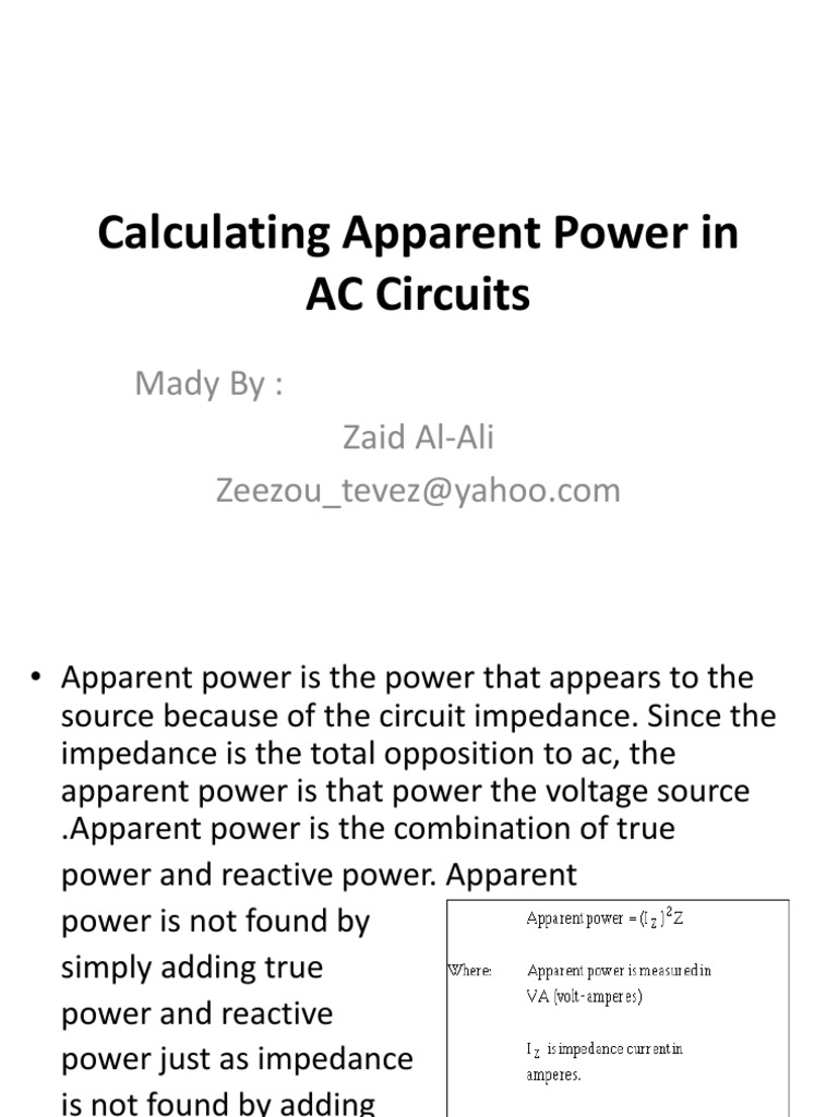 Calculating Apparent Power in AC Circuits | PDF