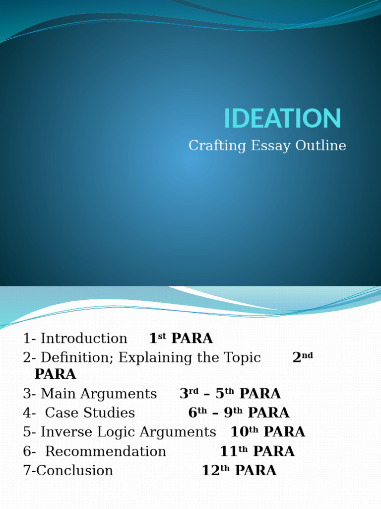 Ideation Outline Making | PDF | Essays