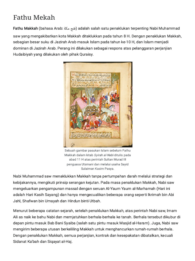 Fathu Mekah - Wikishia | PDF