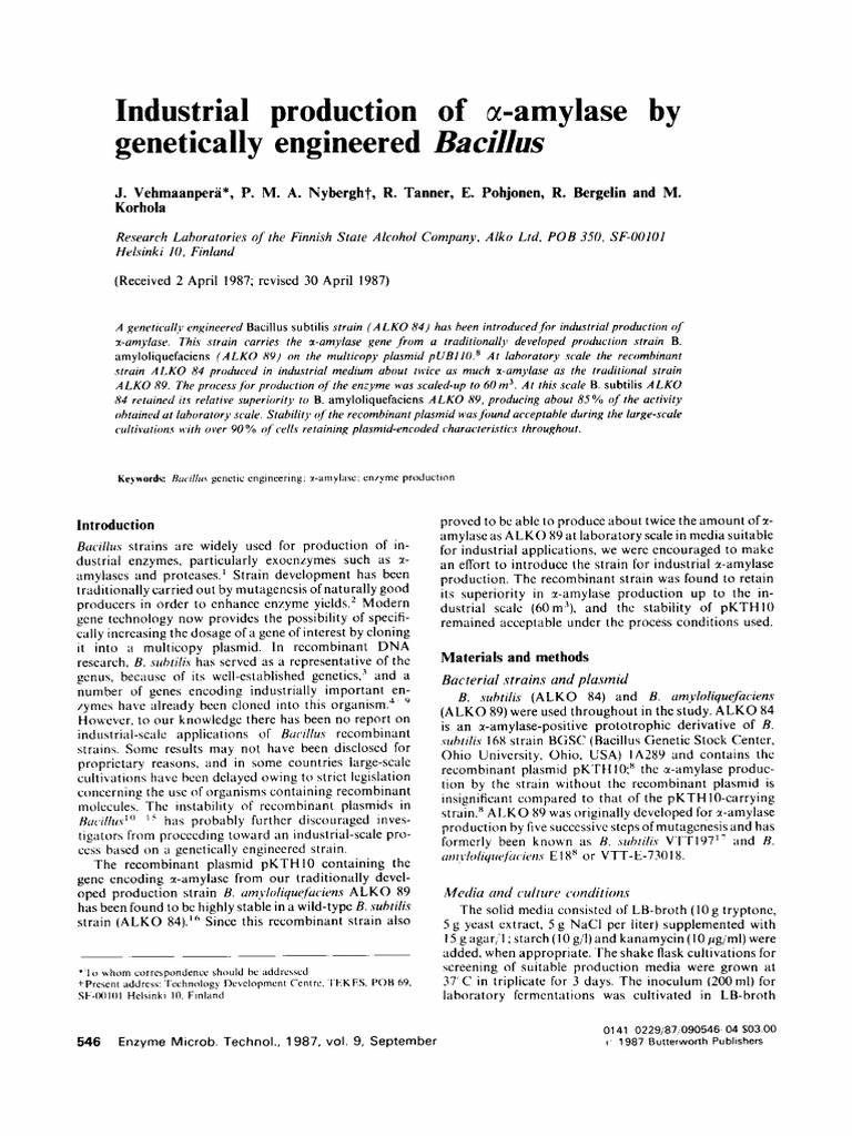 10.1016@0141-02298790085-8 | PDF | Bacillus | Recombinant Dna