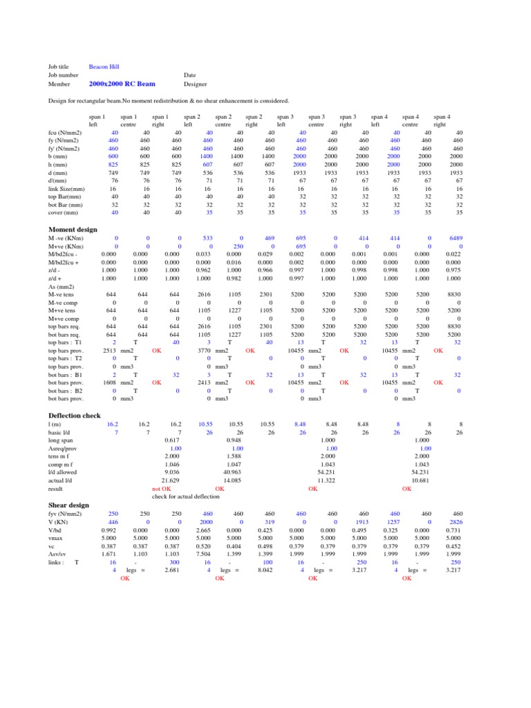Beam Checking 1 | PDF | Mechanical Engineering | Applied And ...