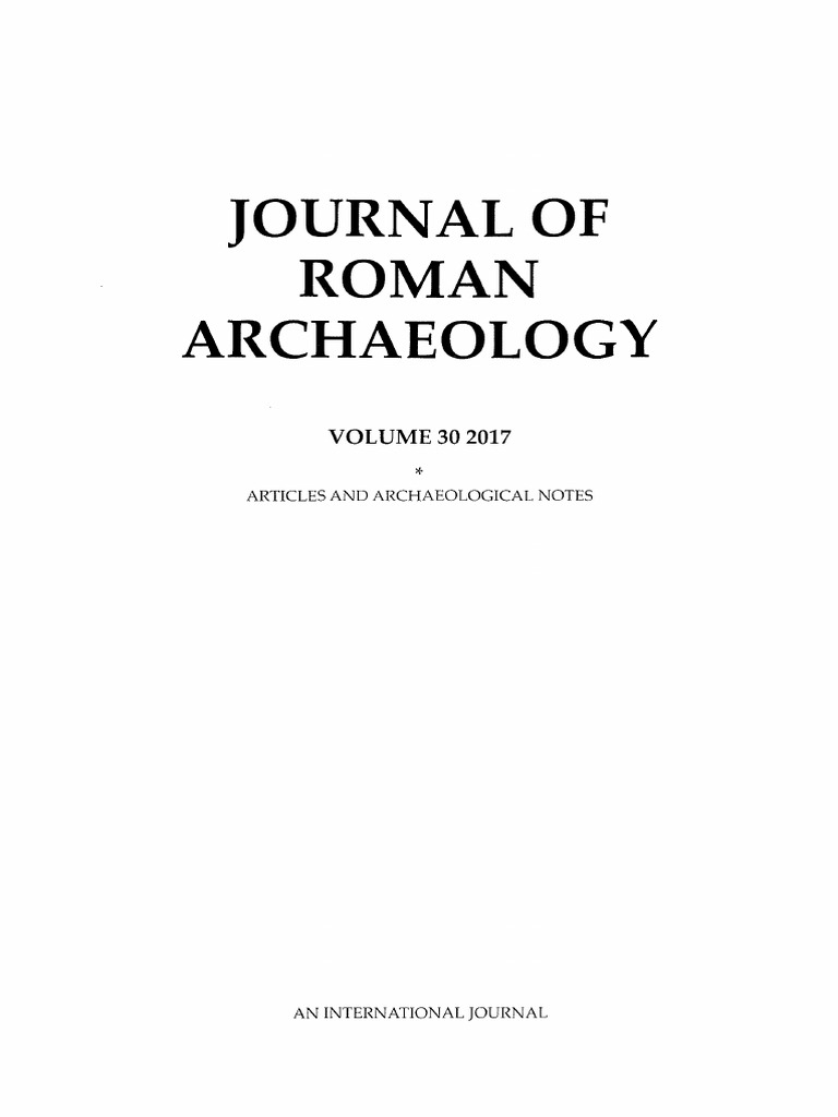 Journal of Roman Archaeology 2017 | PDF | Neoplatonism