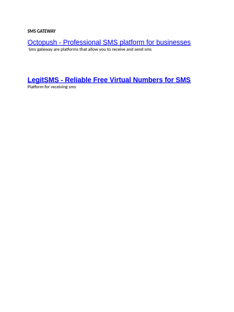 Sms Gateway | PDF