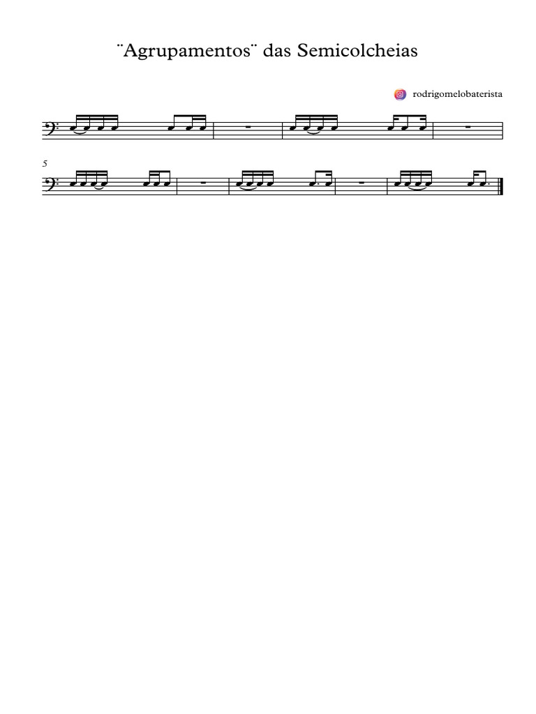 Agrupamentos Da Semicolcheia - Partitura Completa | PDF