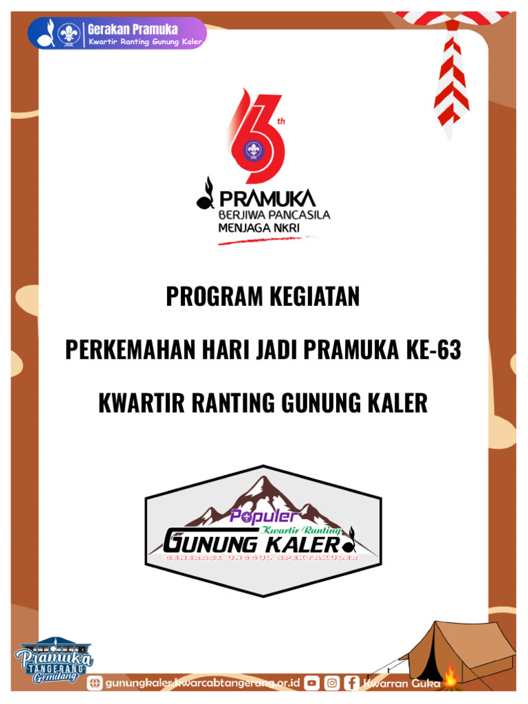 Perkemahan Pramuka Ke-63 Gunung Kaler | PDF