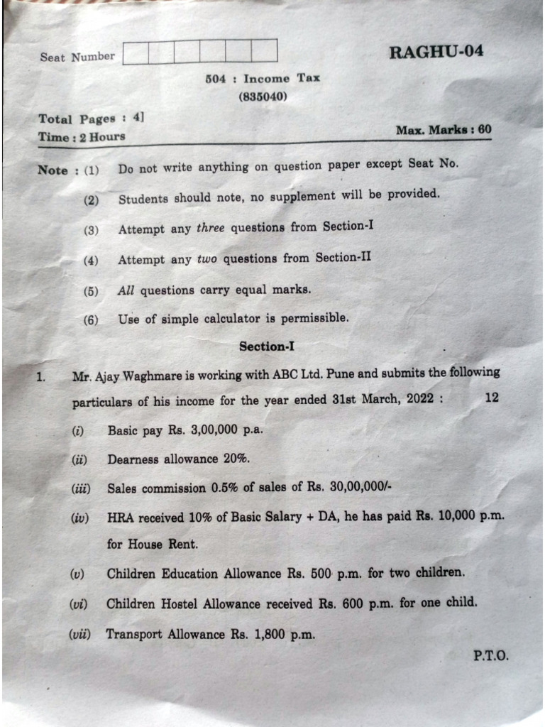Income Tax | PDF