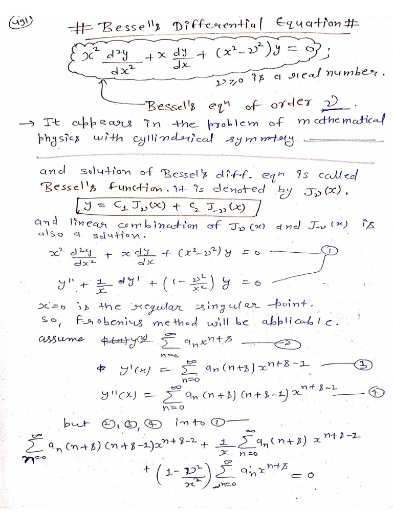 Bessel's Differential Equation | PDF