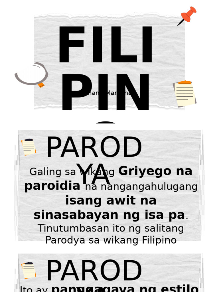 Fil 8 - q1 Parodya | PDF