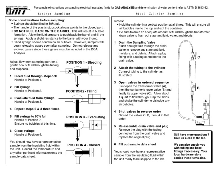 Sampling | PDF | Syringe | Valve