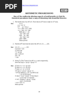 ARITHMETIC PROGRESSION - PYQs | PDF | Mathematics | Arithmetic