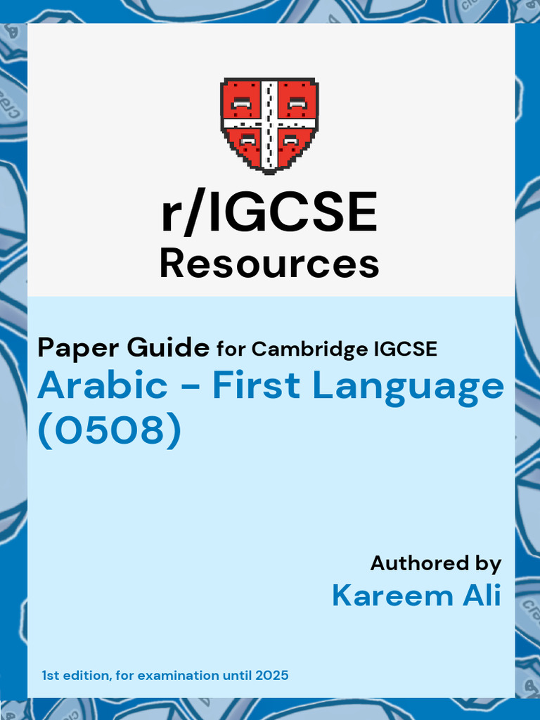 R - IGCSE Resources - Paper Guide For IGCSE Arabic - First Language by ...