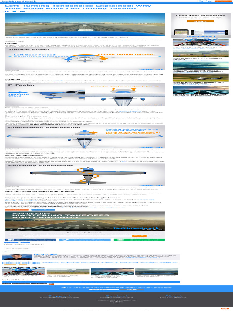 Left-Turning Tendencies Explained Why Your Plane Pulls Left During ...