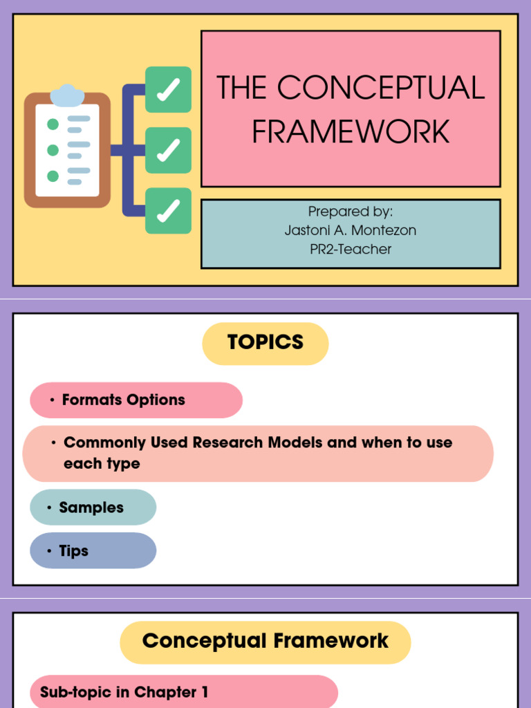 Lesson 8 The Conceptual Framework | PDF | Causality | Dependent And Independent Variables