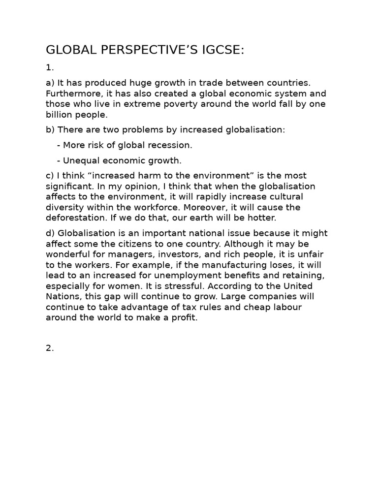 Global Perspective - For Merge | PDF