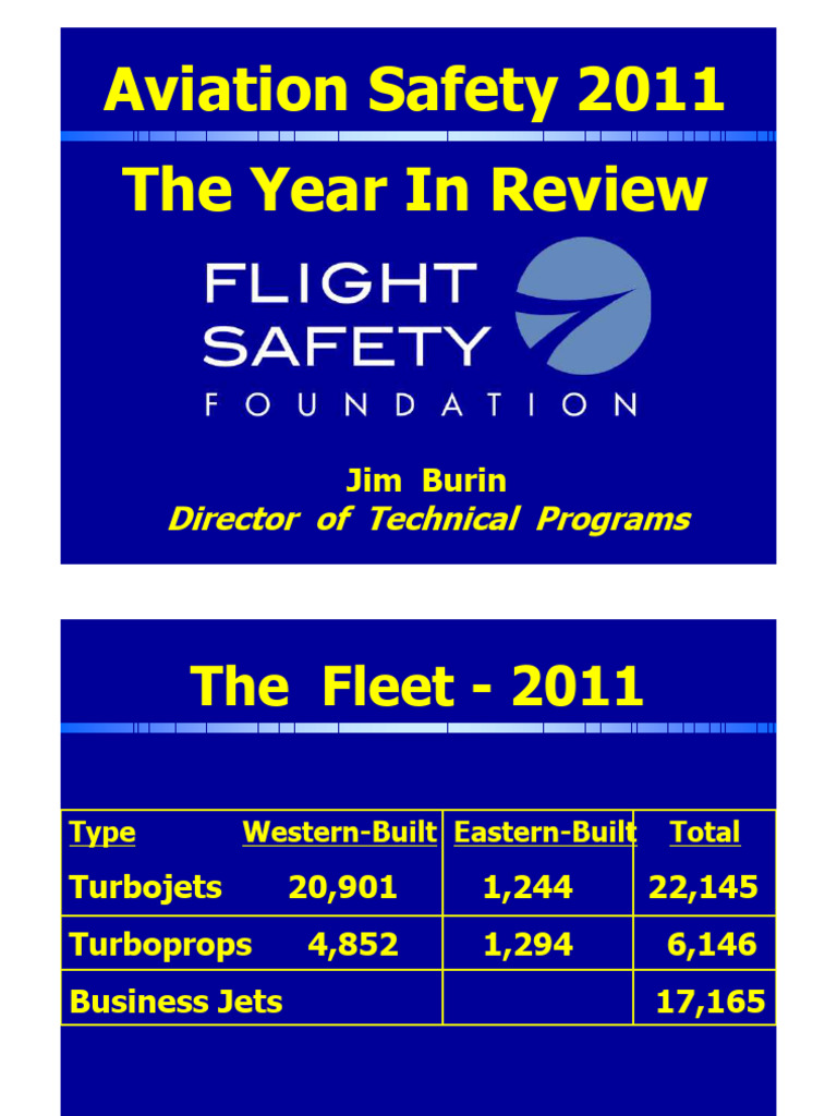 Acc Incidents Aviation Safety 2011 J Burin FSF Dec 2011 | PDF | Airlines | Aircraft