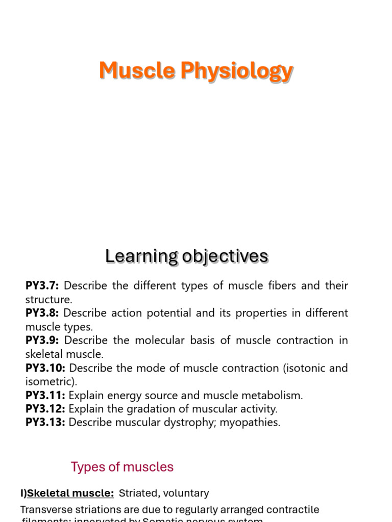 Molecular Basis of Muscle Contraction | PDF | Muscle Contraction ...