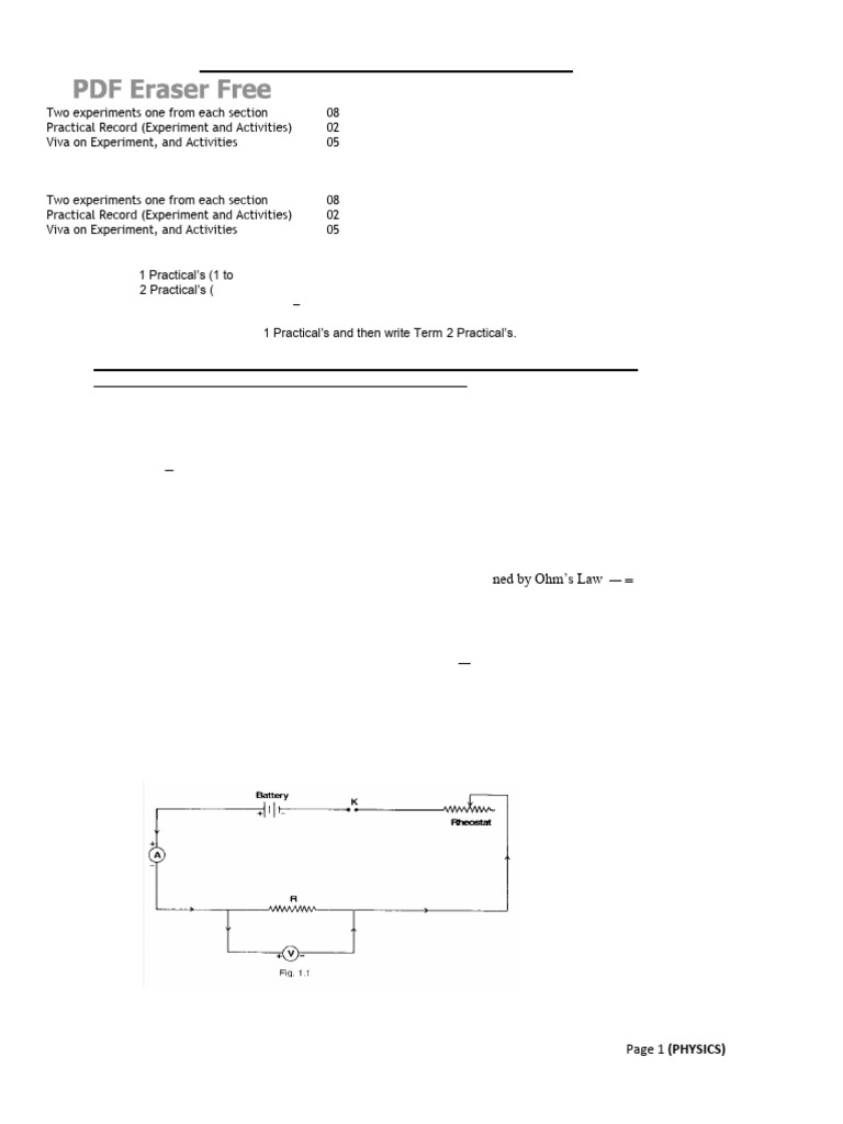 Class 12 Physics Practicals | PDF | Optics | Light