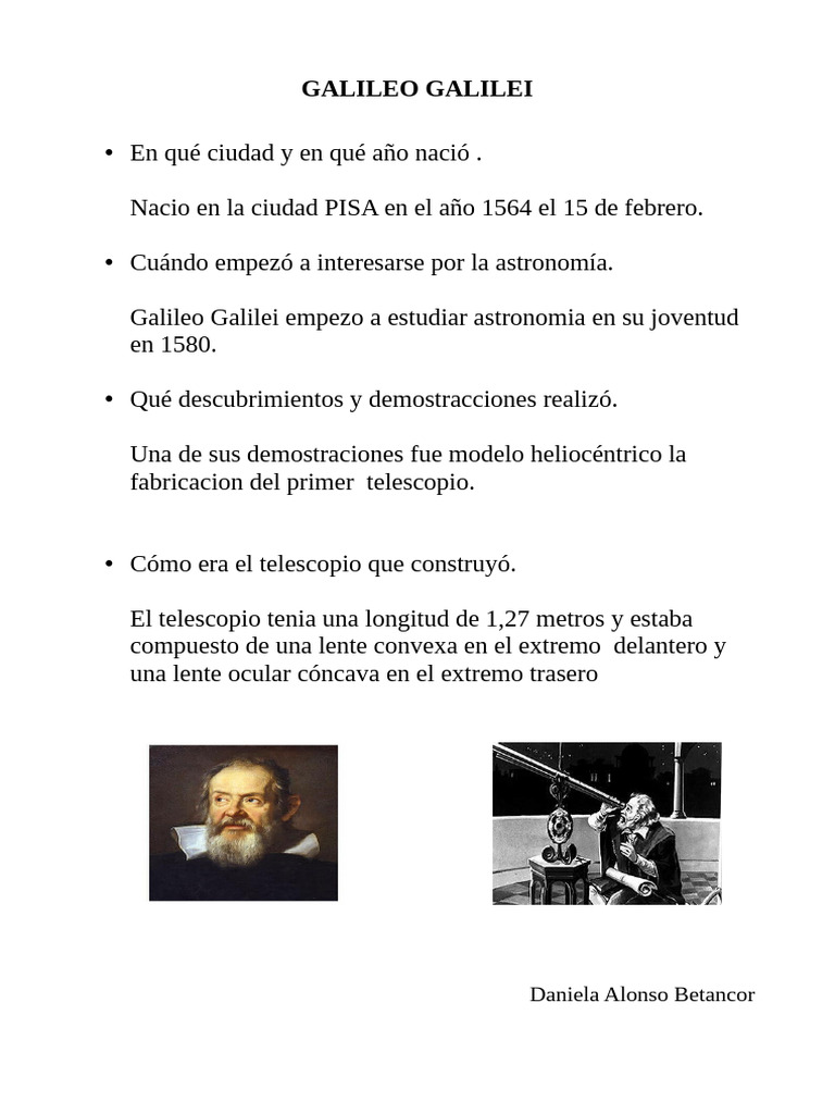 Galileo Galilei | PDF