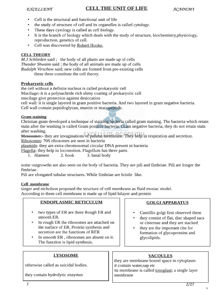 Cell the Unit | PDF