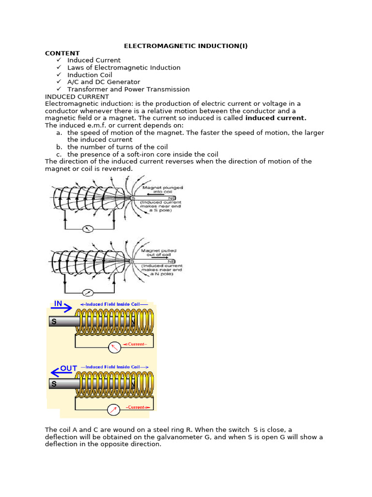 Electromagnetic Induction | PDF | Electromagnetic Induction | Inductor