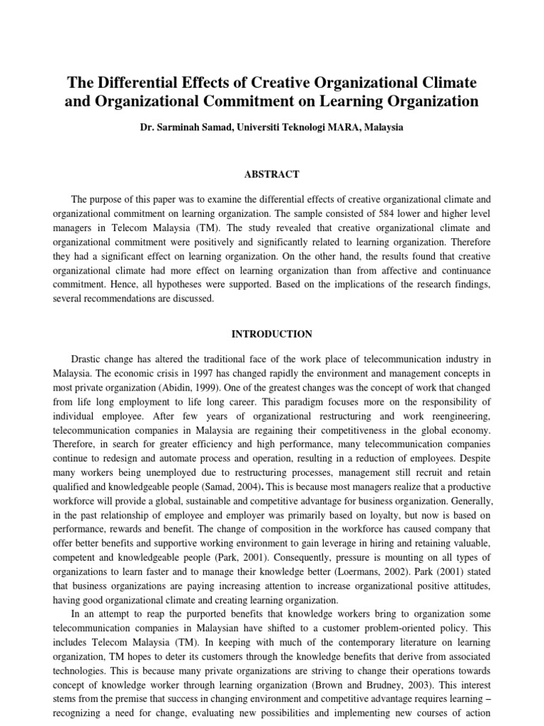 Learning Organization | PDF | Creativity | Action (Philosophy)