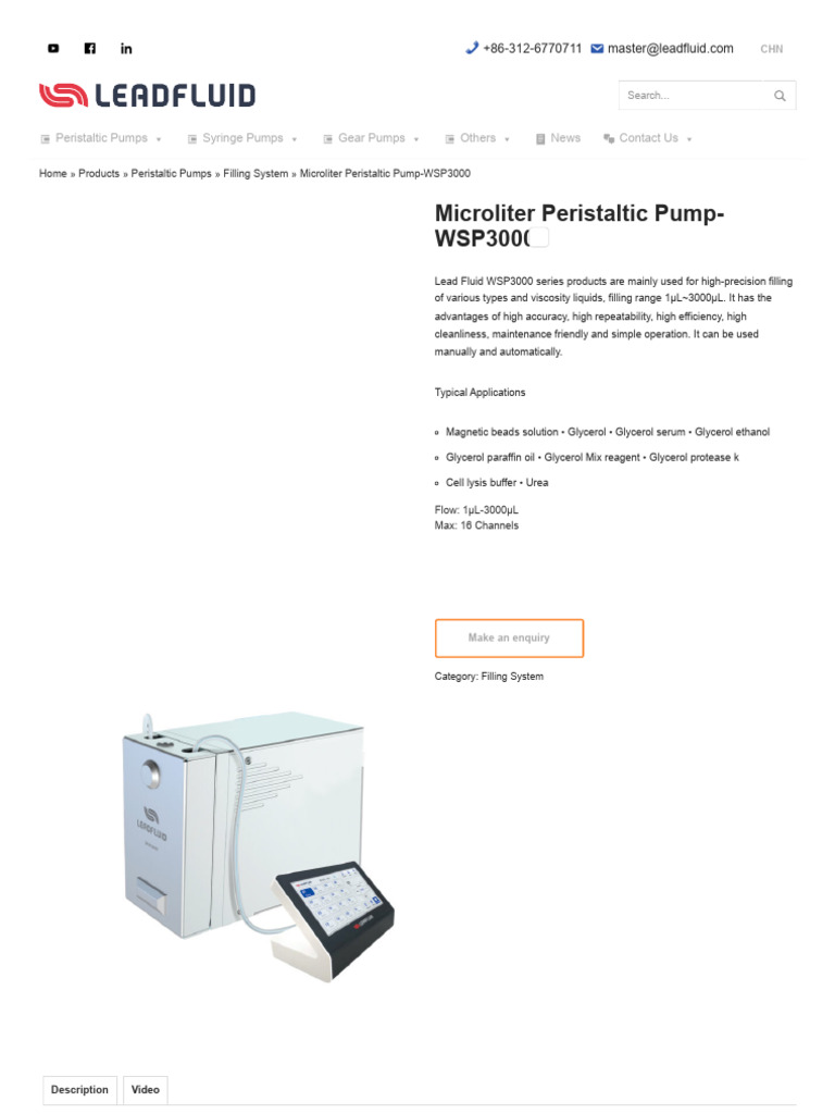 Microliter Peristaltic Pump-WSP3000 | PDF | Pump | Liquids
