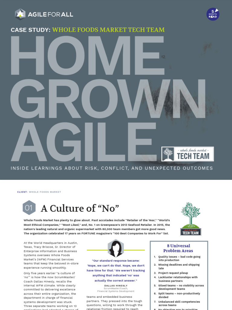 A4A Case Study Whole Foods Market | PDF | Agile Software Development | Scrum (Software Development)