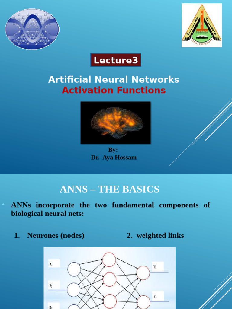 Understanding Activation Functions in ANNs | PDF | Statistical ...