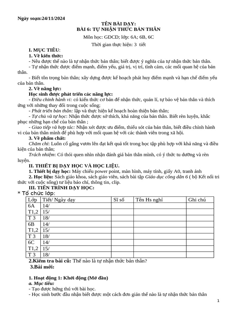 GA6 Bai 6 - t15,16 | PDF