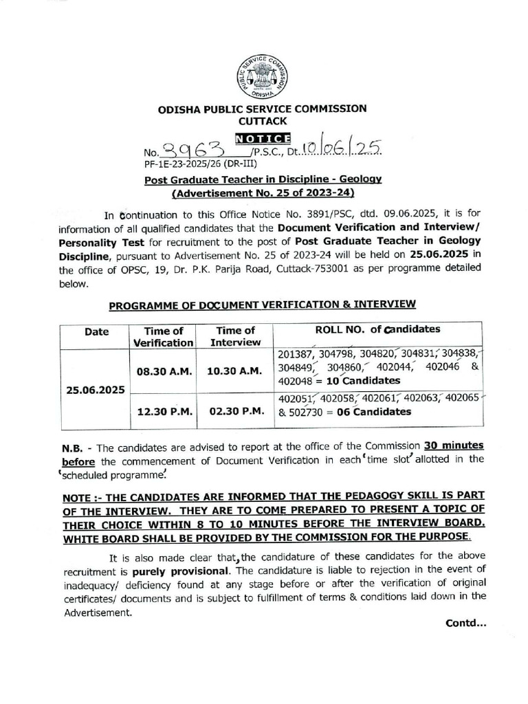 PGT Geology Docveri Interview | PDF