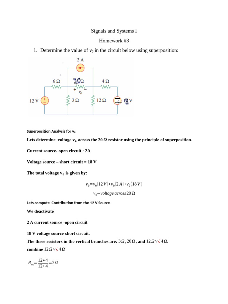 HW 3_SU_25 | PDF | Series And Parallel Circuits | Electrical Network