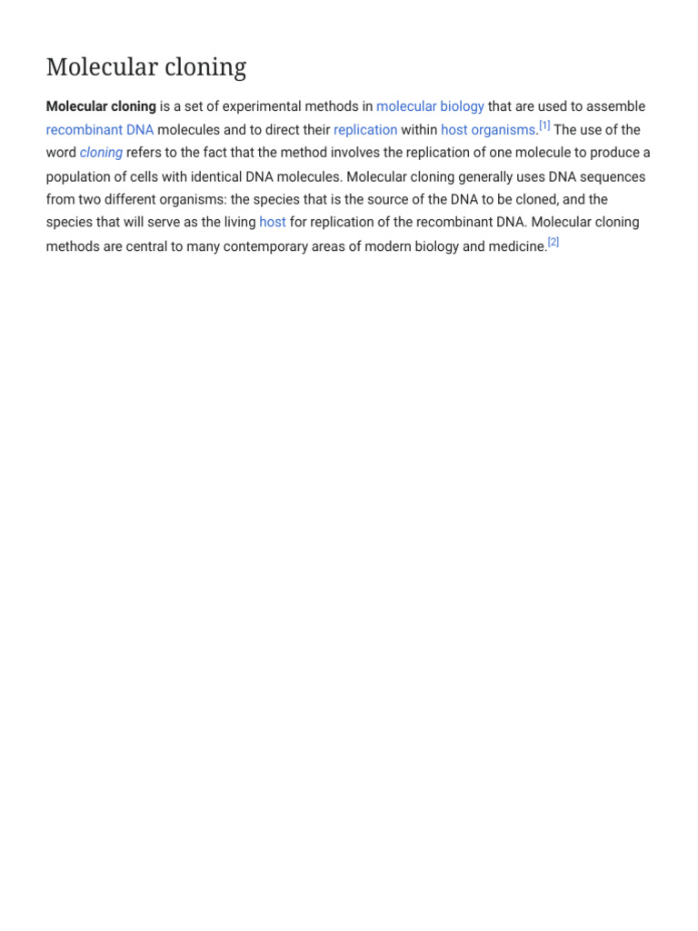Molecular Cloning Techniques Explained | PDF | Molecular Cloning ...