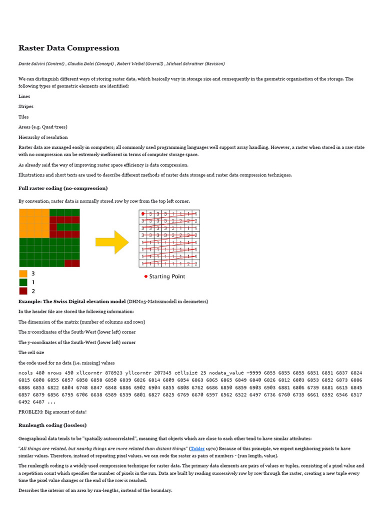 Raster Data Compression | PDF | Data Compression | Signal Processing