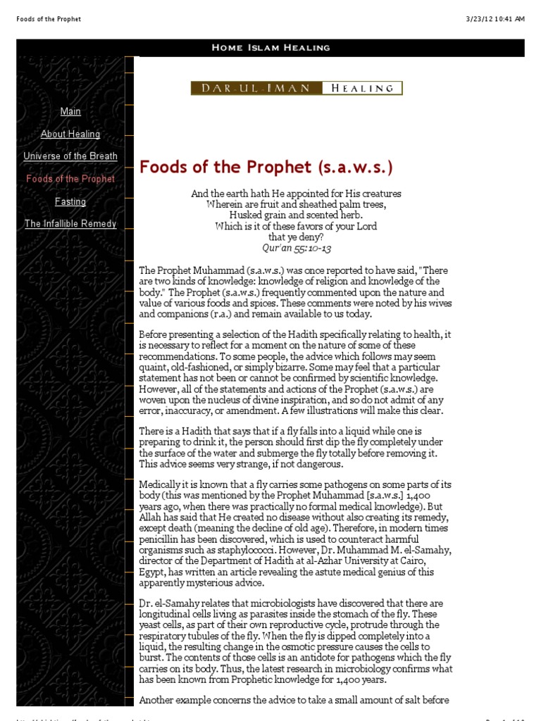Foods of The Prophet | PDF | Breads | Lamb And Mutton